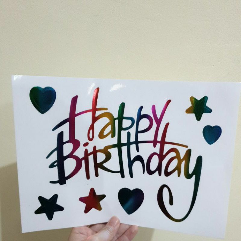 Jual Sticker Happy birthday / I love You untuk Bobo Balon / Stiker HBD ...