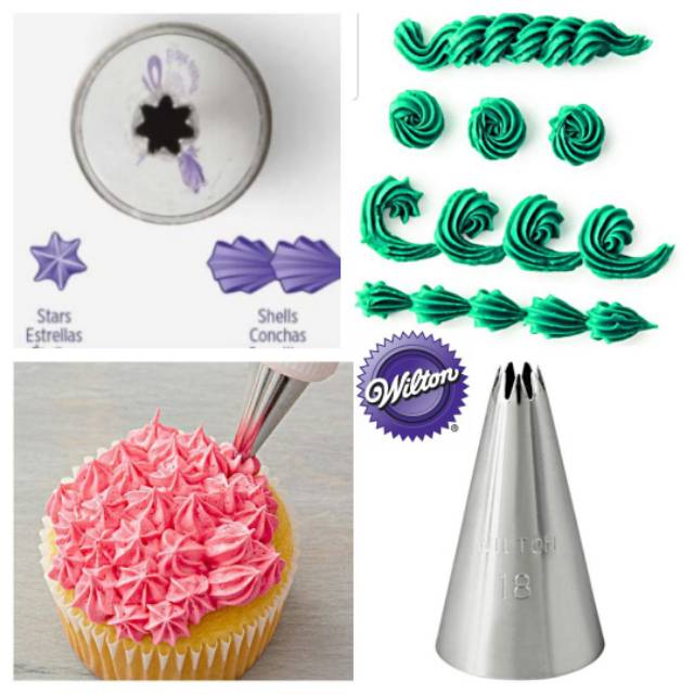 Jual Spuit wilton ori no 18 spuit bintang spuit bunga mawar dekorasi ...