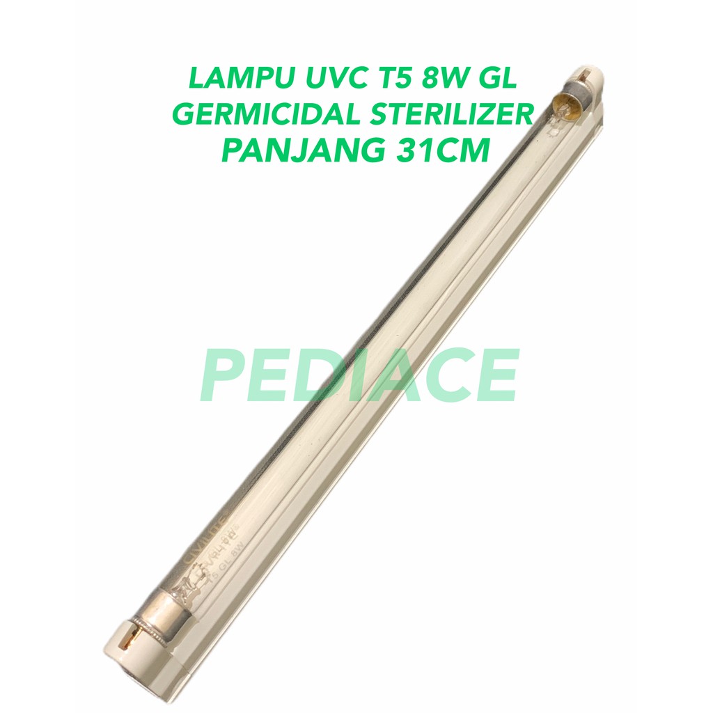 Jual Lampu T5 UVC 8 Watt GL Germicidal Sterilizer Virus Kuman CIVILITE 1SET | Shopee Indonesia