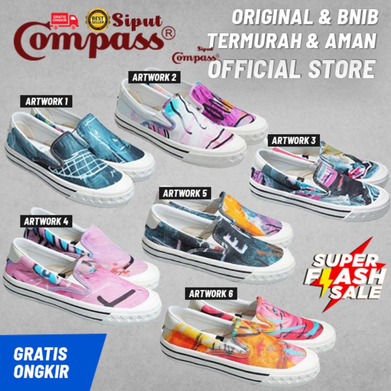 Jual Sepatu Compass X Jason Ranti / Jejeboy Artwork 1,2,3,4,5,6 ...