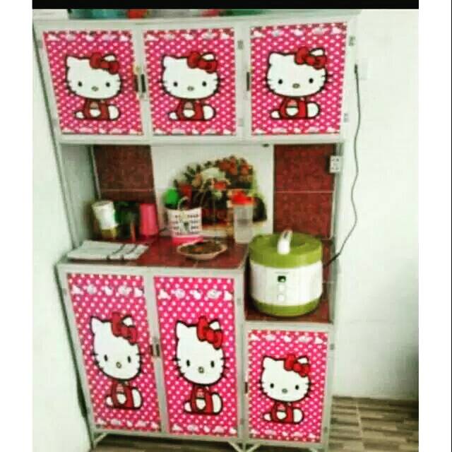 Jual Sticker rak motif hello kitty pink cantik | Shopee Indonesia