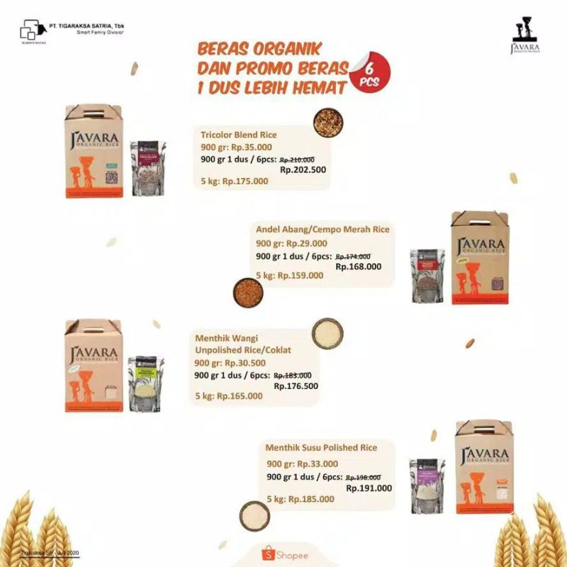 Jual JAVARA ORGANIC RICE 5KG | TRICOLOR | ANDEL ABANG | MENTHIK WANGI ... Jual JAVARA ORGANIC RICE 5KG | TRICOLOR | ANDEL ABANG | MENTHIK WANGI ...