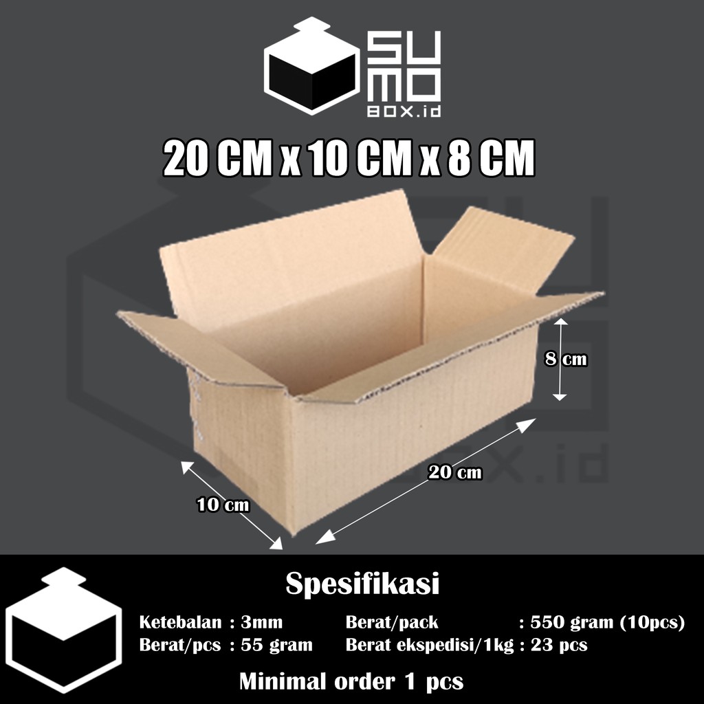 Jual Kardus Packing 20x10x8 BARU / Karton / Box Paking 20 x 10 x 8 cm ...