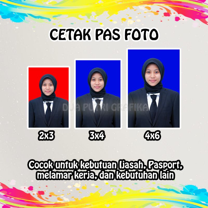 Jual CETAK PAS FOTO UKURAN 2x3, 3x4, 4x6 | Shopee Indonesia