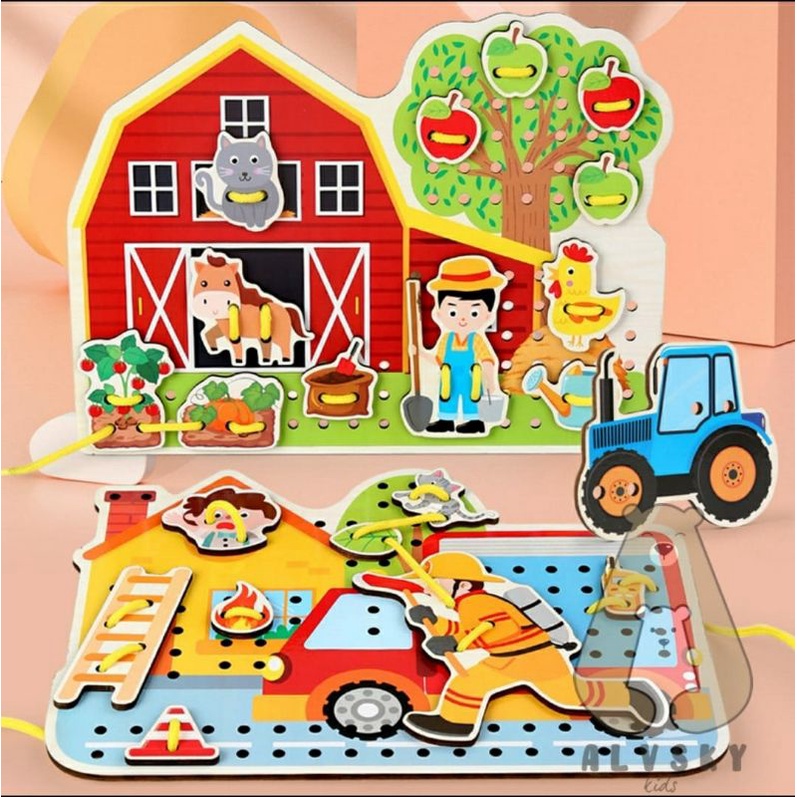 Jual MAINAN EDUKASI ANAK MERONCE DENGAN TEMA FIREMAN / FARMER / MAINAN ...