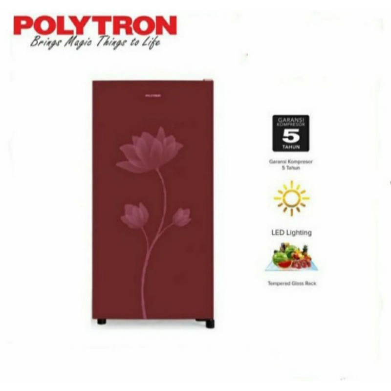 Jual Kulkas Polytron PRB-159 | 1 pintu PRB159 merah biru 150L 150 liter ...