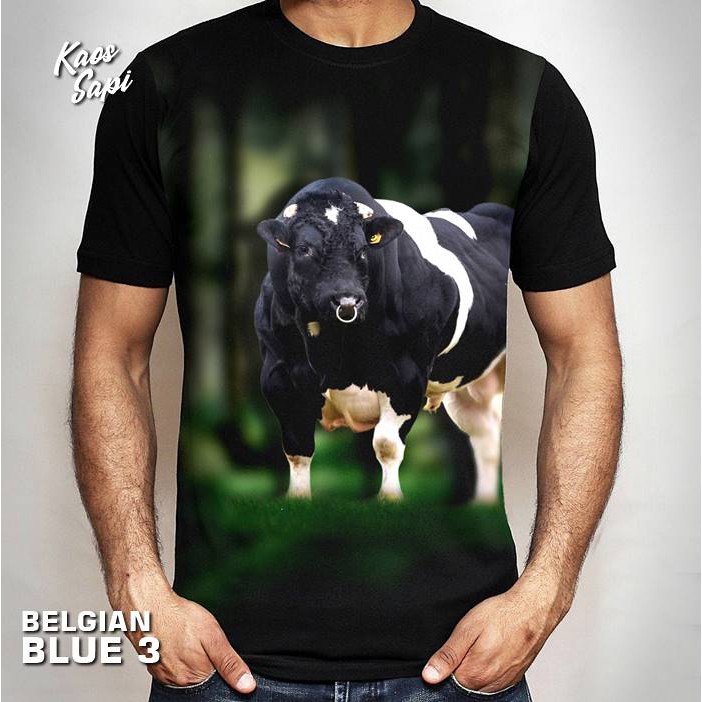 Jual Baju KAOS SAPI BELGIA Super Premium | KAOS GAMBAR SAPI Belgian ...