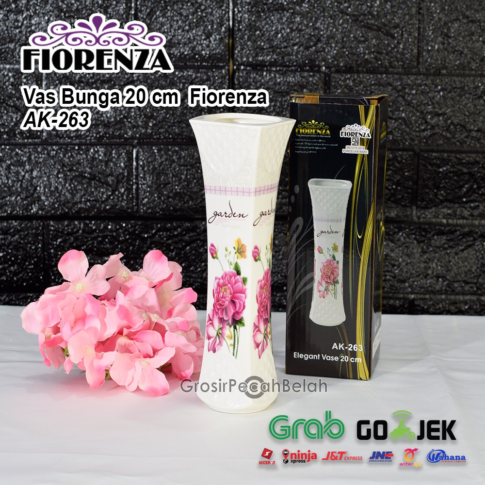 Jual Vase Mini Pot Bunga Keramik Fiorenza Motif Bunga AK-263 | Shopee ...