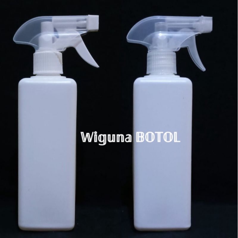 Jual Botol Kispray 500ml Kotak HDPE / Botol HDPE 500ml Putih Doff Tutup Spray Kispray / Botol ...