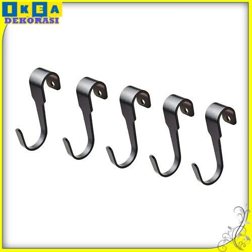 Jual Hook Gantungan Rel, Braket Pengait Tiang Rak Dapur isi 5 Pc ...