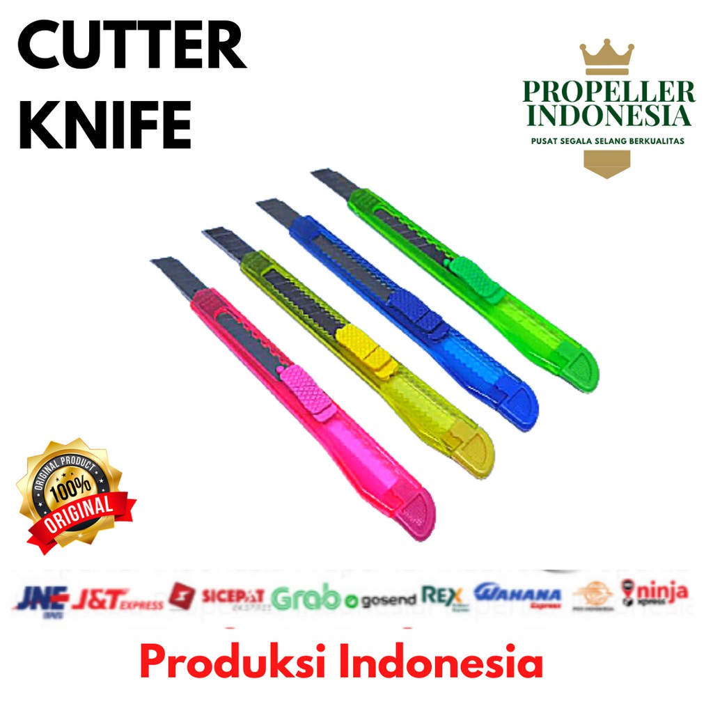 Jual Cutter Knife Pisau Cutter Pisau Pemotong Kertas Warna | Shopee ...