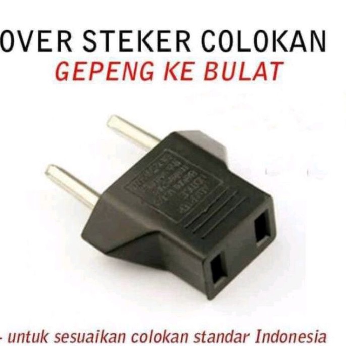 Jual Over Steker Sambungan Steker Gepeng Ke Bulat Untuk HP Laptop Alat ...