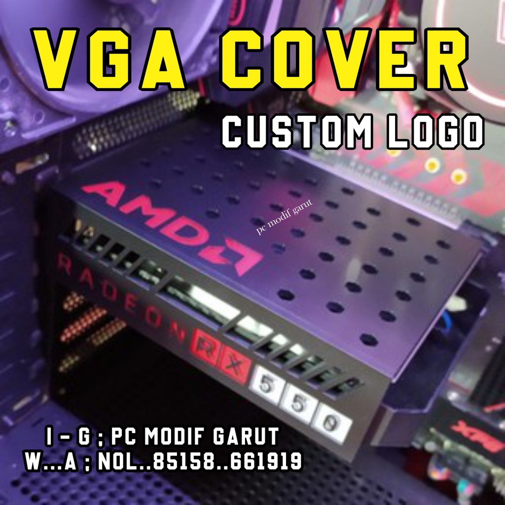 Jual cover backplate vga atas dan samping ukuran mini vga atau ITX ...