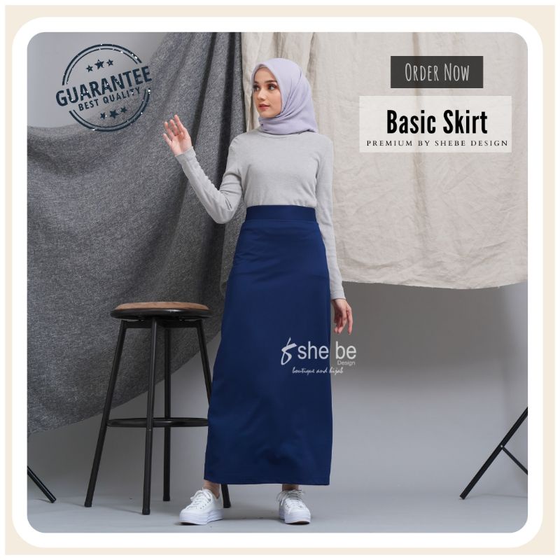 Jual Shebe Design Basic Skirt / Rok Polos / Rok Scuba / Rok Span ...