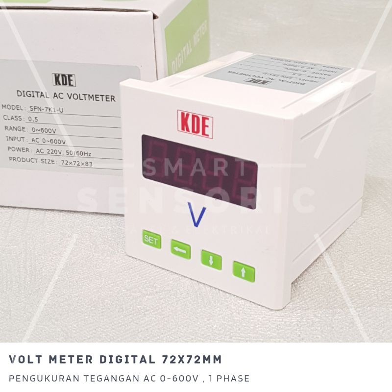Jual KDE Digital Meter Volt Ampere Hz Ukur Tegangan Arus AC 72x72 SFN-7K1 | Shopee Indonesia