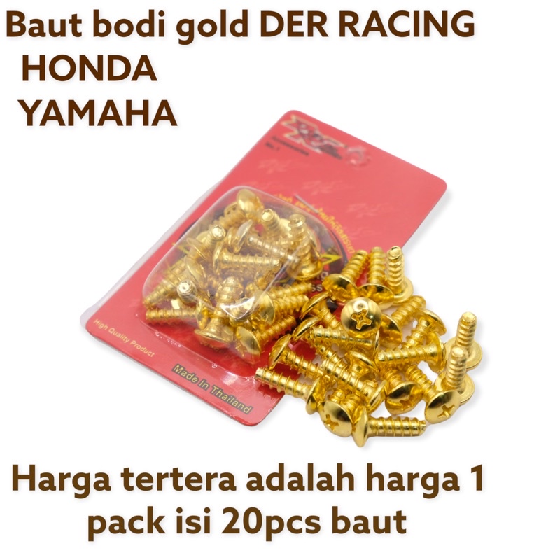 Jual baut body motor bintang gold thailand DER THAILAND harga 1 pack ...