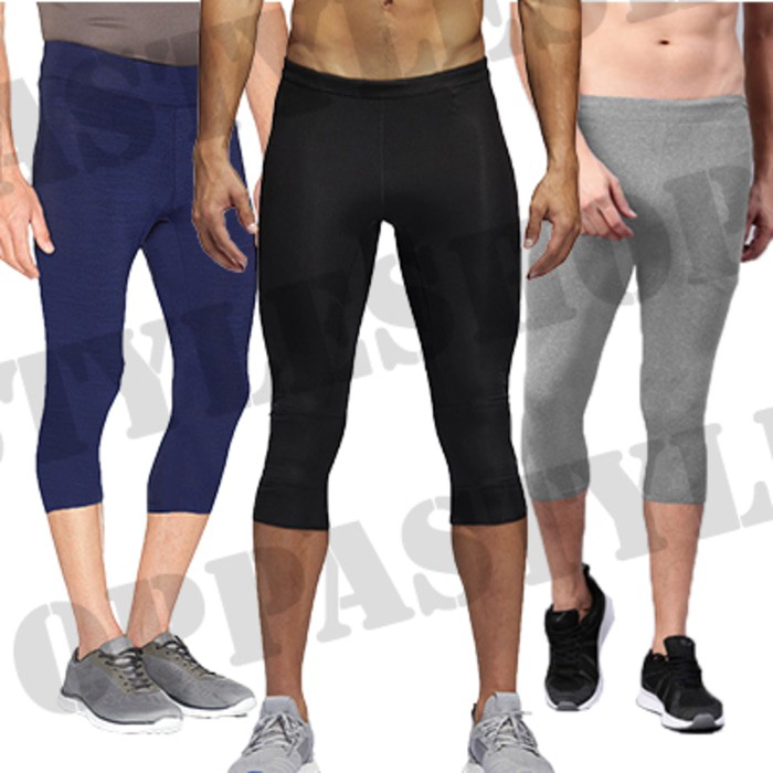 Jual BASIC 7/8 LEGGING PRIA CELANA LEGGING 7/8 TRAINING SPORT PREMIUM ...