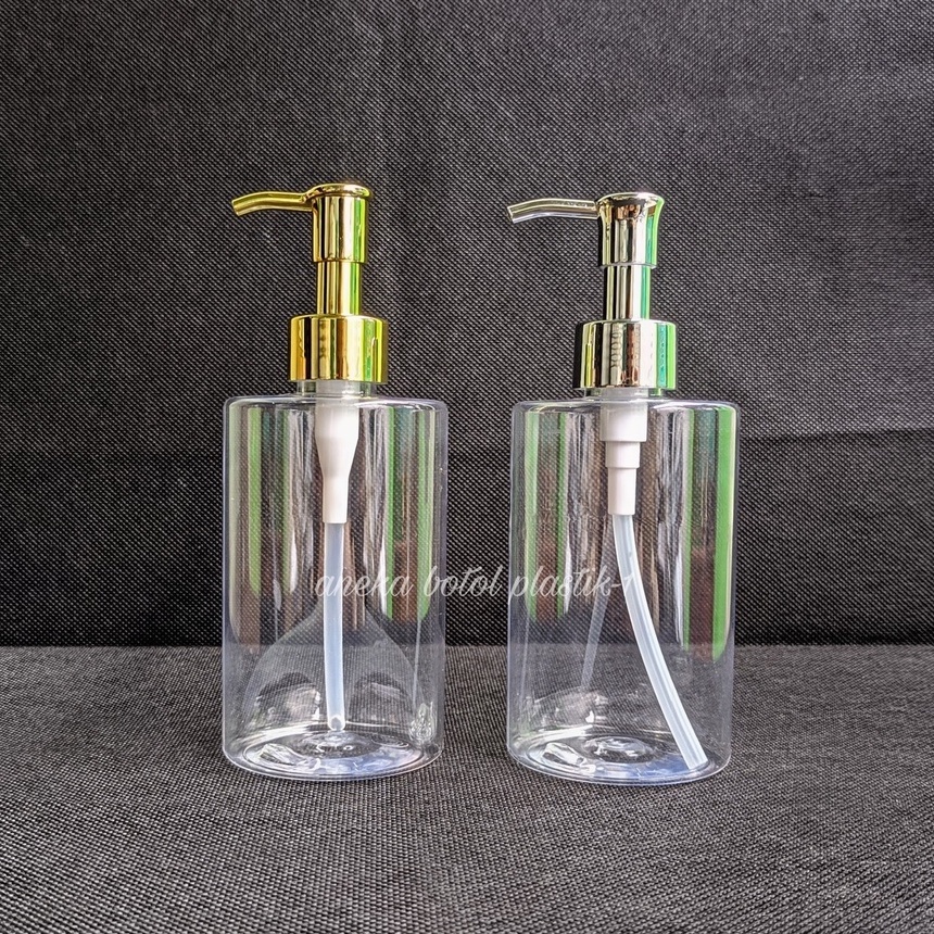 Jual Botol Sabun Cair Pump 250ml Bening Rf Pump Luxury Gold Silver / Botol Pump 250ml Clear Rfs ...