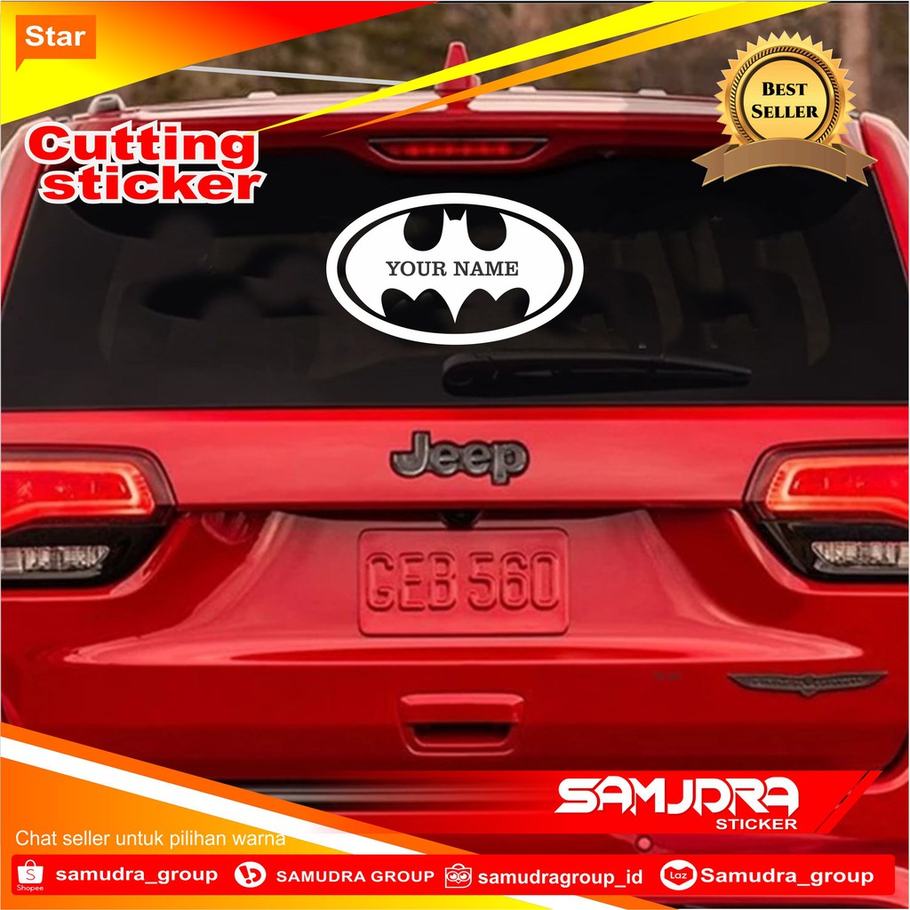 Jual CUTTING STICKER Logo Batman Custom Nama | Shopee Indonesia