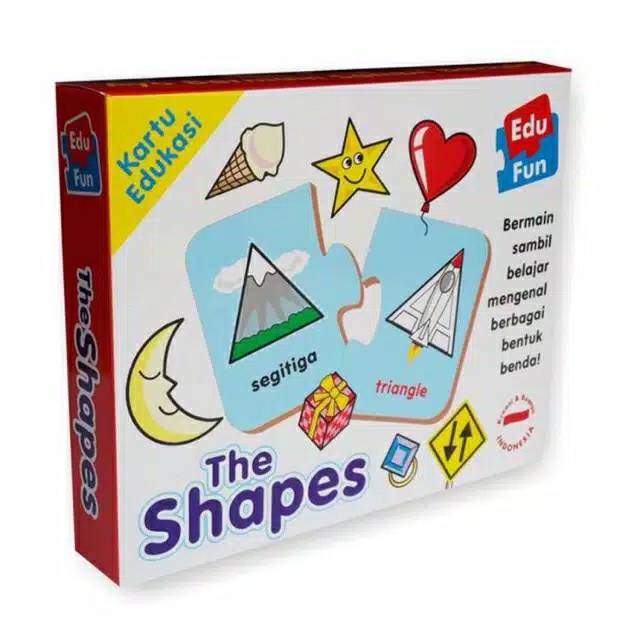 Jual puzzle Kartu Edukasi The Shapes Bentuk / Flashcard edufun belajar ...