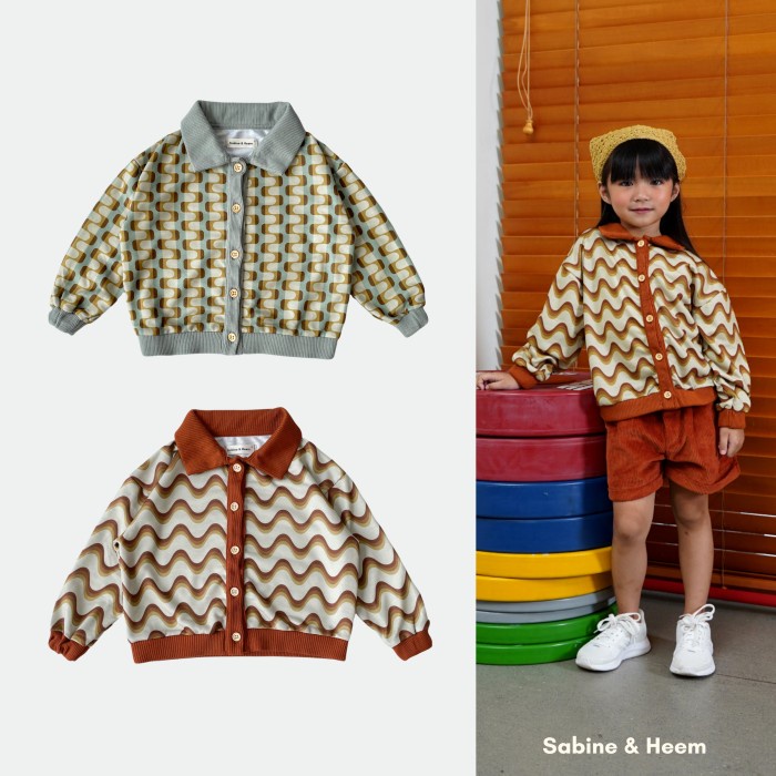 Jual SABINE AND HEEM - Looji Button Pattern Collar - Cardigan Anak ...