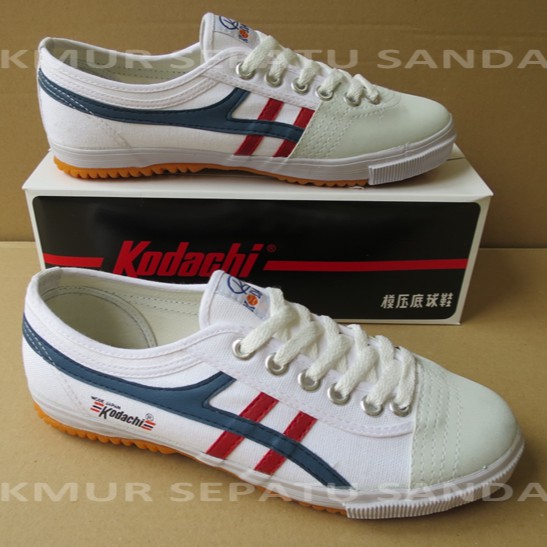 Jual Sepatu Capung - Kodachi 8172 - Putih lis Navy Merah | Shopee Indonesia