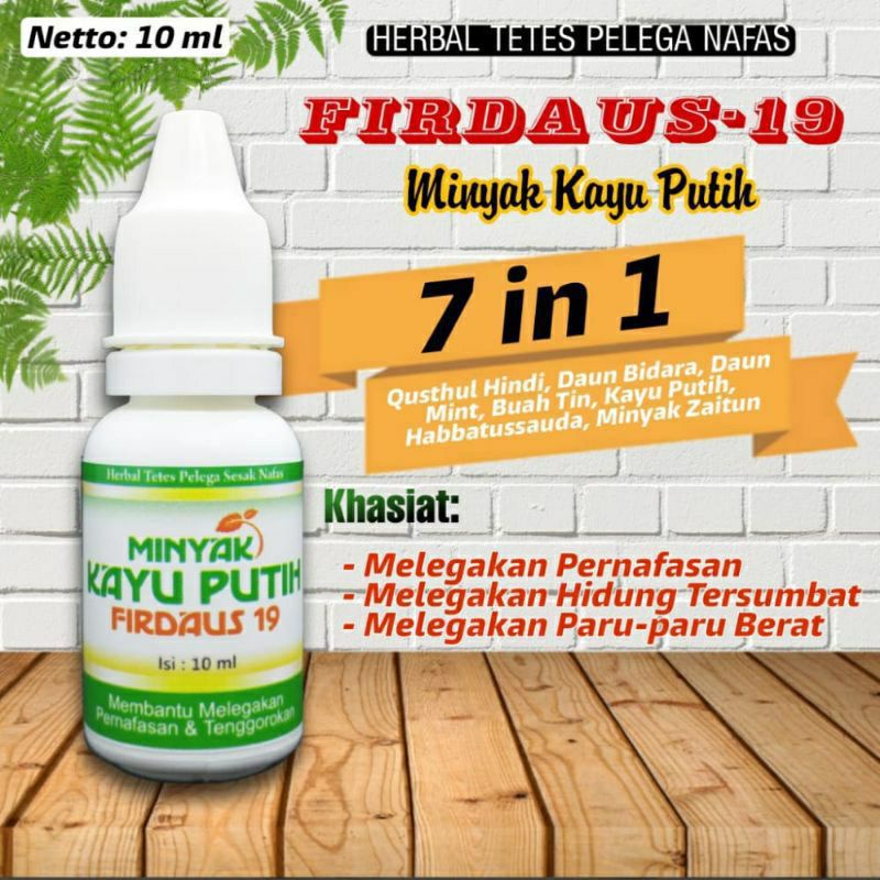 Jual FIRDAUS-19 MINYAK KAYU PUTIH 7 IN 1 GARANSI ORIGINAL | HERBAL ...