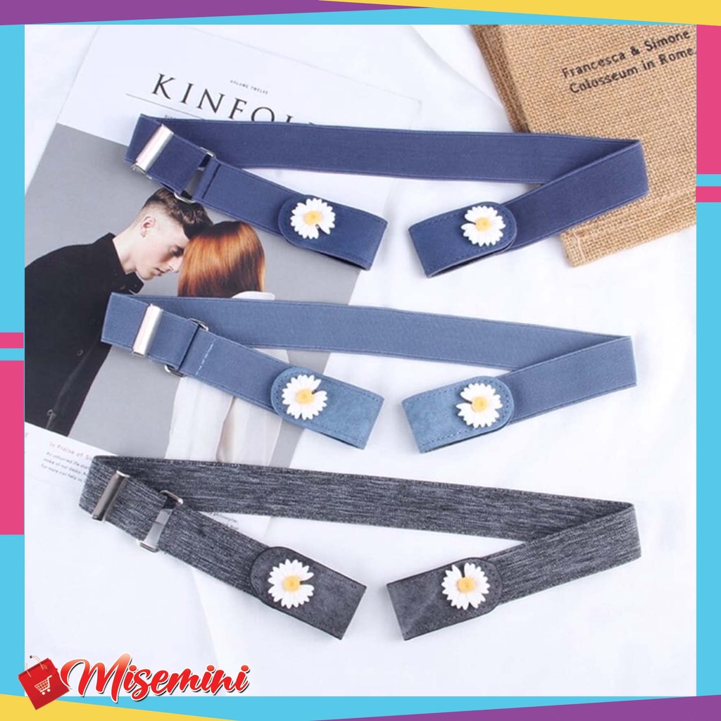 Jual Ikat Pinggang Wanita Unik Tali Pinggang Lucu Double Bunga Daisy ...