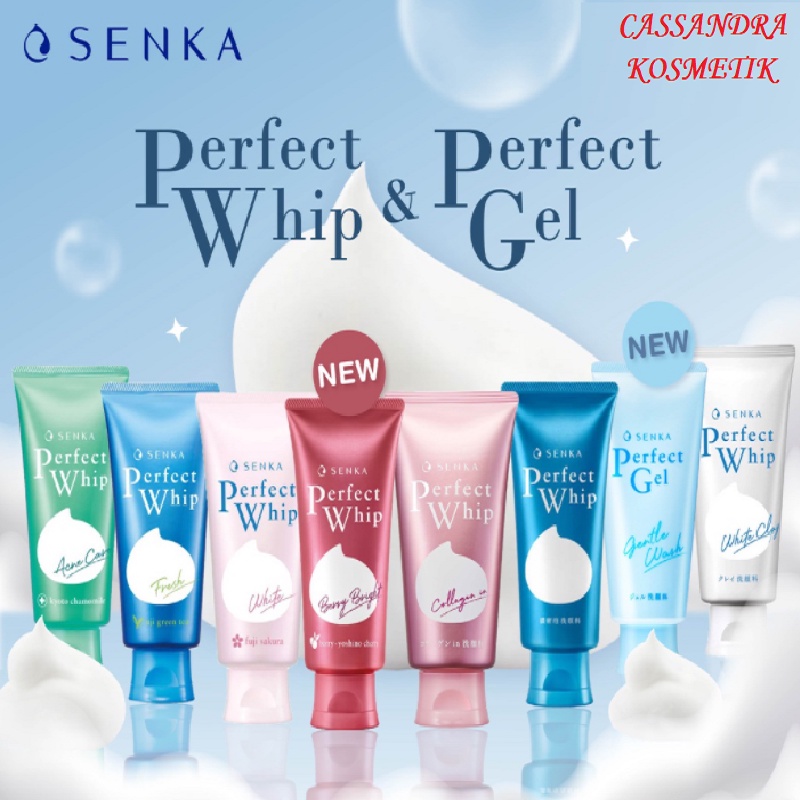 Jual SENKA PERFECT WHIP FACIAL FOAM ALL VARIANT KHUSUS UK 50GR / 100GR ...