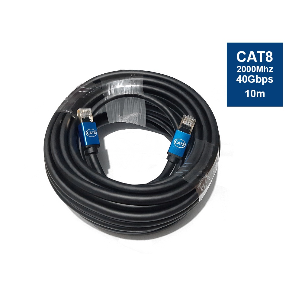 Jual Kabel Round Cat 8 Patch Cord Ethernet UTP Cable 10 Meter | Shopee ...