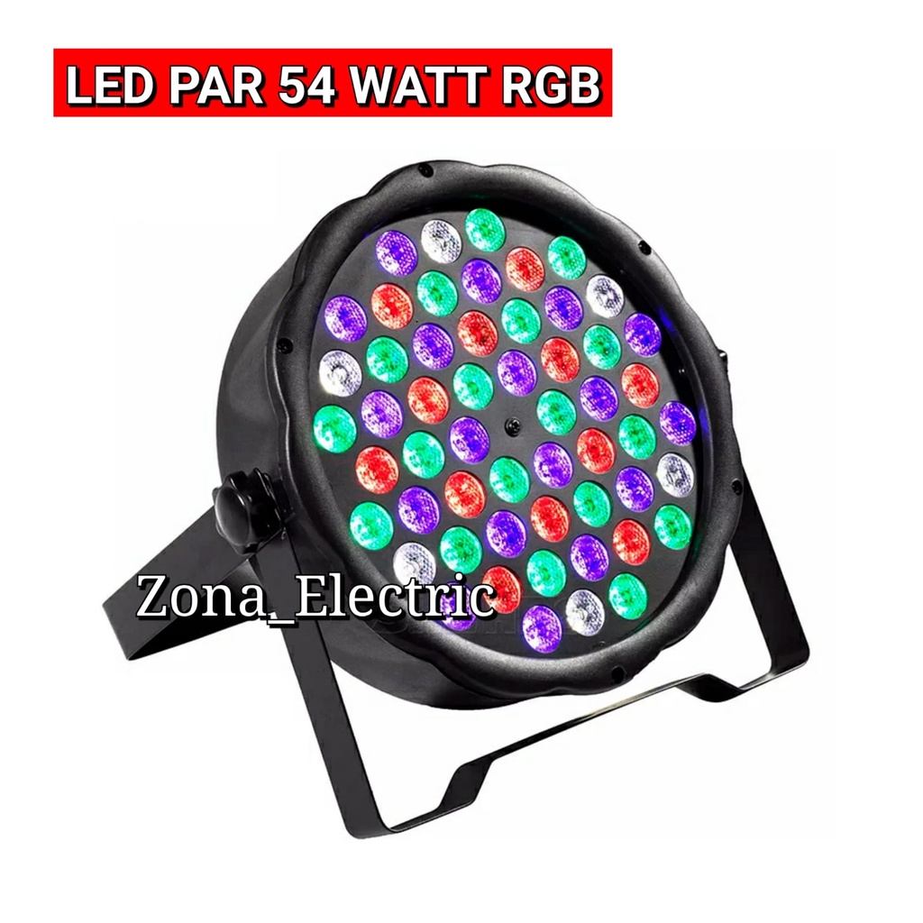 Jual LAMPU SOROT PANGGUNG LED PAR 54 WATT RGB WARNA WARNI LED LAMPU ...