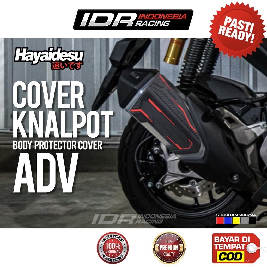 Jual Knalpot Cover ADV 150 Hayaidesu Stiker 3D Yamaha Muffler Cover ...