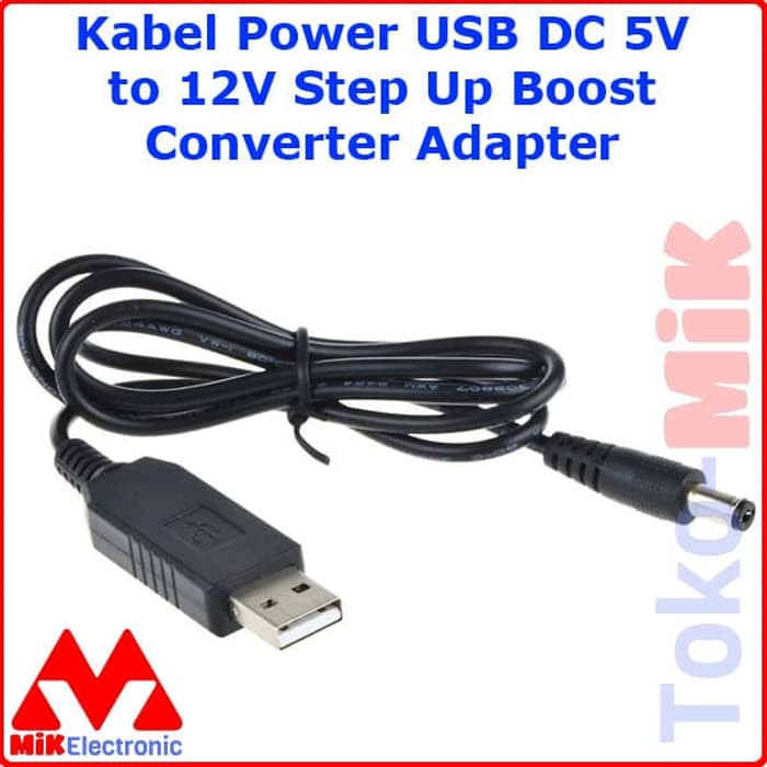 Jual KABEL POWER USB DC 5V TO 12V STEP UP BOOST CONVERTER ADAPTOR 5V TO ...
