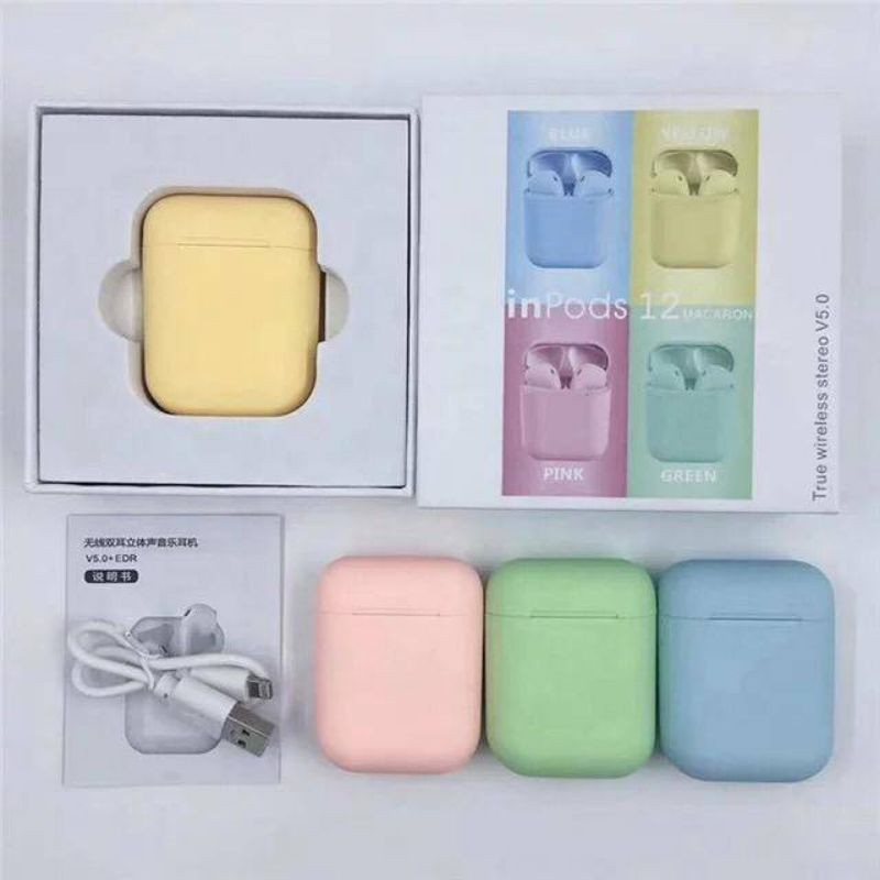 Jual GRATIS ONGKIR i7S TWS i12 Macaron wireless headset earphone ...