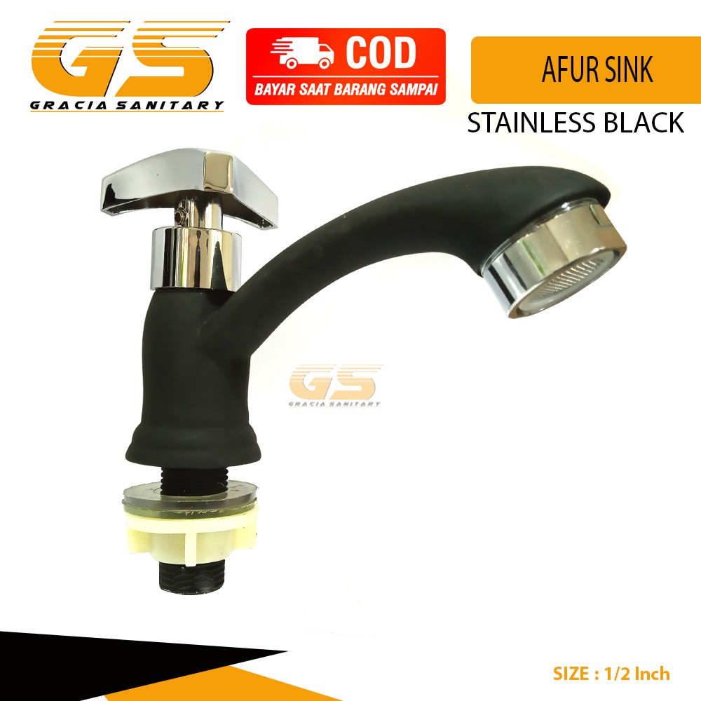 Jual Kran Wastafel Aladin Black Baling 3 Tanam Keran Air Stainless ...