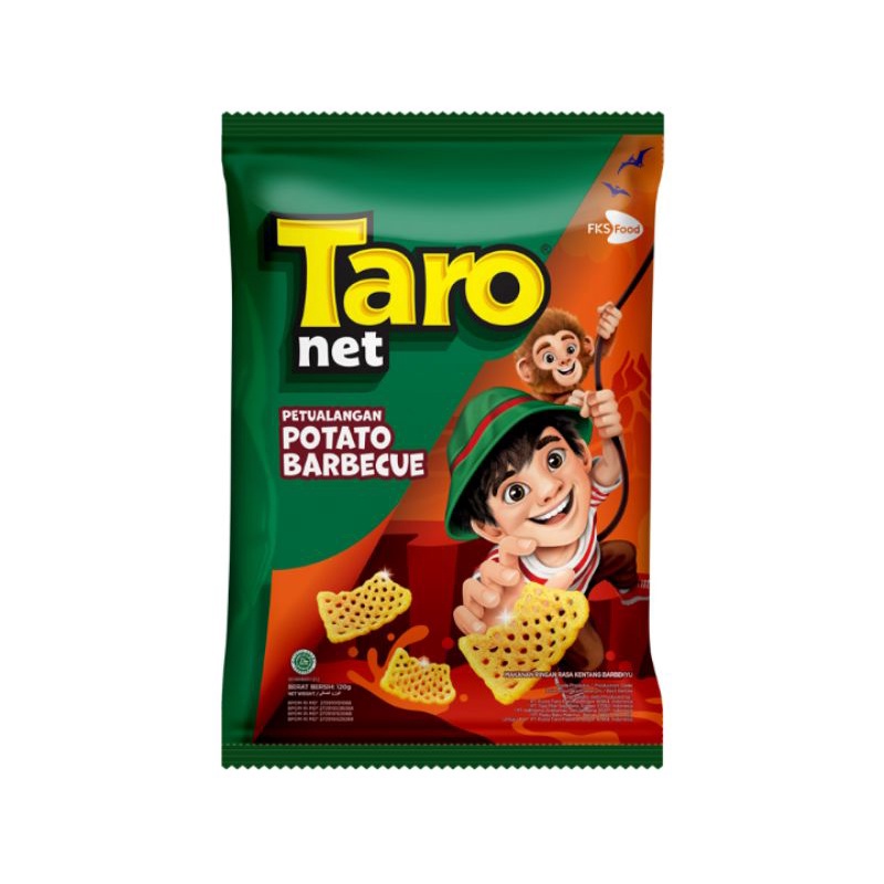 Jual Taro Net Aneka Snack kemasan besar rasa Seaweed potato barbeque ...