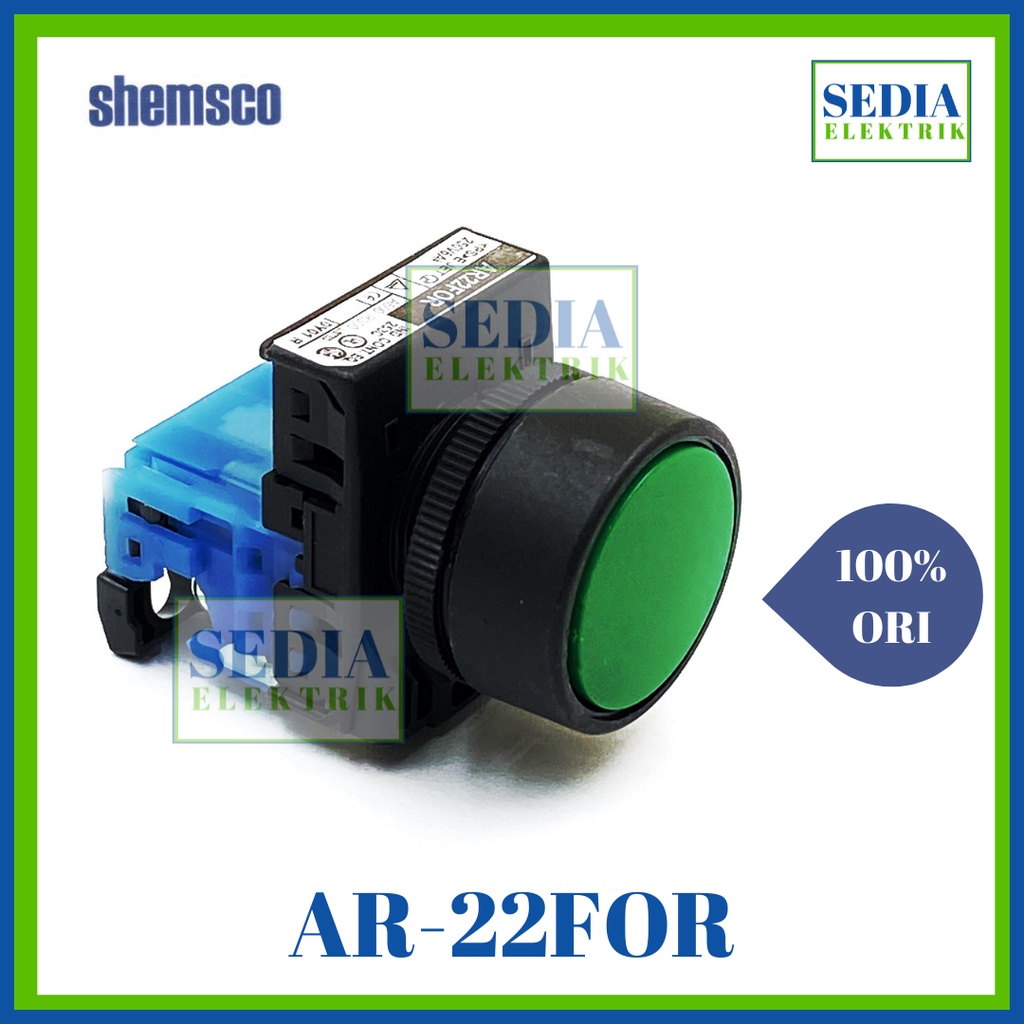 Jual Shemsco Push Button Momentary Spring AR22-FOR AR22FOR AR22 FOR ...
