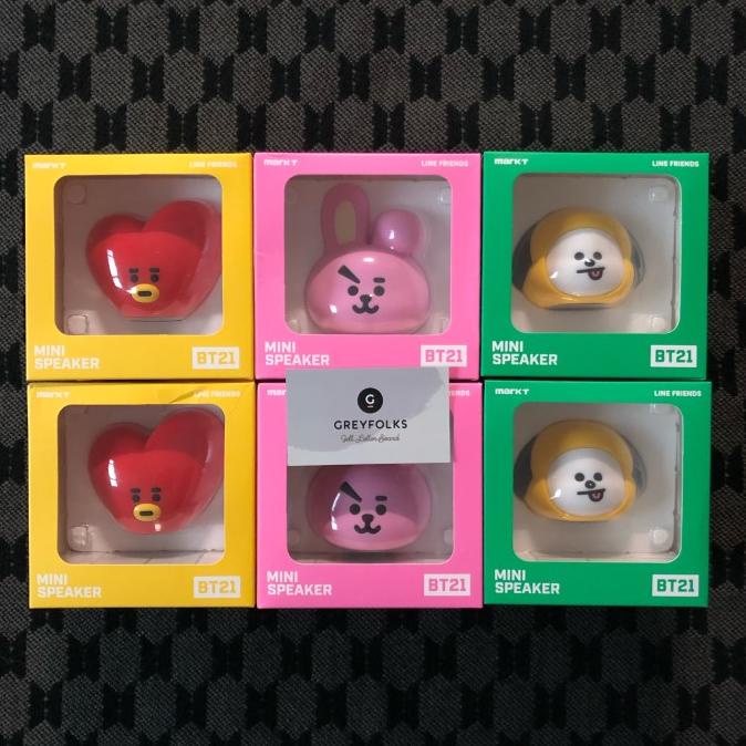 Jual [READY STOCK] BTS BT21 Mini Bluetooth Speaker Line Friends OFFICIAL Termurah | Shopee Indonesia