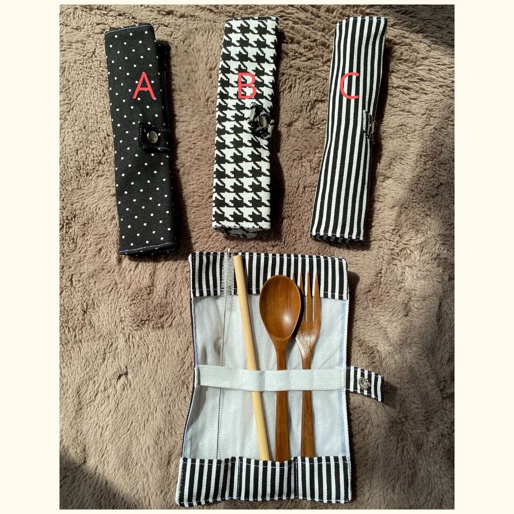 Jual Set Sendok Garpu Kayu Jati Dengan Pouch/Kantong | Shopee Indonesia