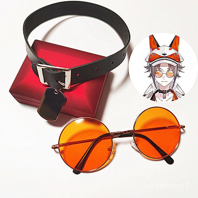Jual VTuber Hololive Luxiem Mysta Rias Choker Cosplay Sunglasses Fox ...