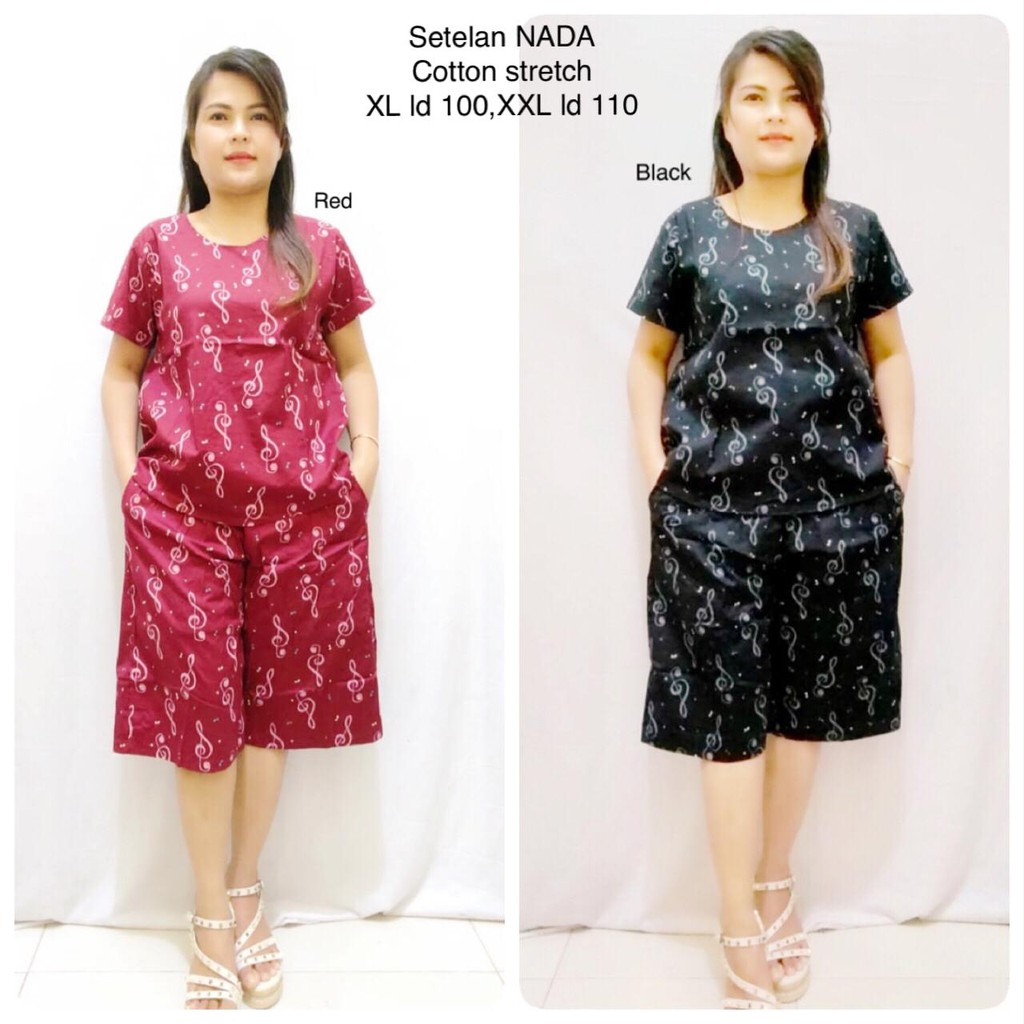 Jual New fashion.Setelan kulot wanita motif NADA.bahan KATUN STRETD ...