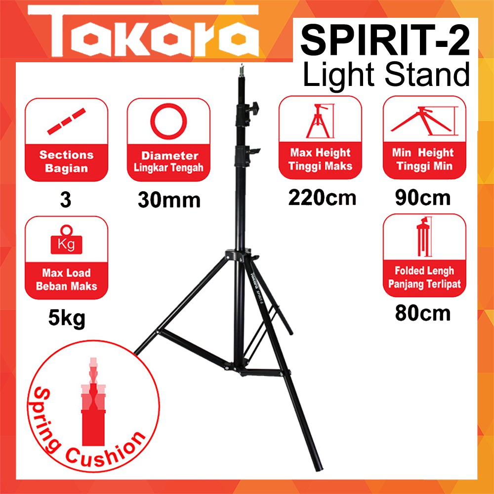 Jual Light stand Takara Spirit-2 Spirit 2 for ( Lighting and Studio ...