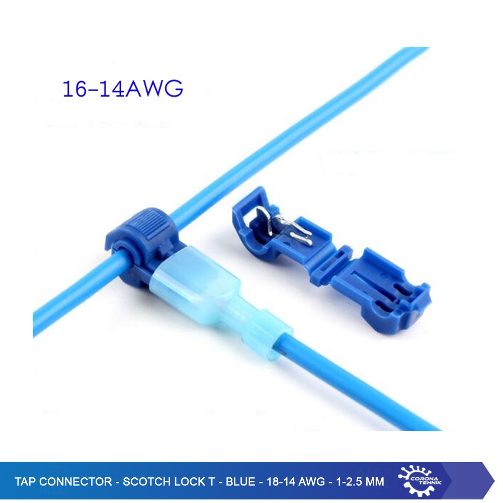 Jual Tap Connector - Scotch Lock T - Blue - 18-14 AWG - 1-2.5 mm ...
