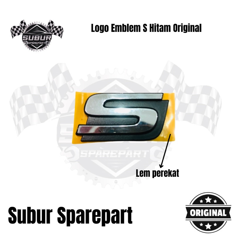 Jual Logo Emblem S Hitam Original | Shopee Indonesia