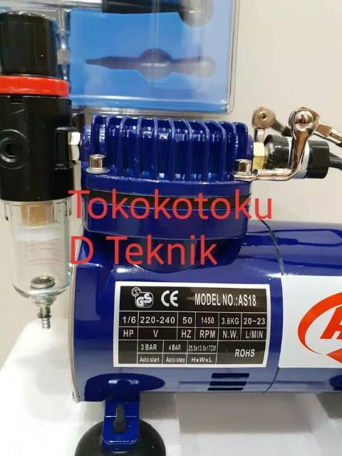 Jual Kompresor Mini Compressor Complete Set With Air Brush H&L | Shopee ...