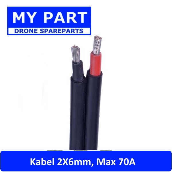 Jual Kabel Solar Panel Surya 2x6mm SLOCABLE Twin Core 1500 DC 70A ...
