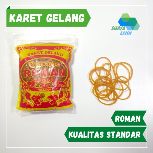 Jual Karet Gelang Roman kuning 16mm *100gr | Shopee Indonesia