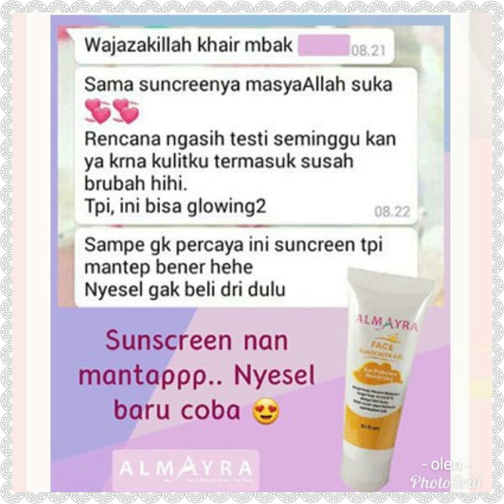 Jual Sunscreen Gel Almayra Yang Super Nyaman Dan Anti Bikin Kusam Serta Melindungi Dari Paparan ...