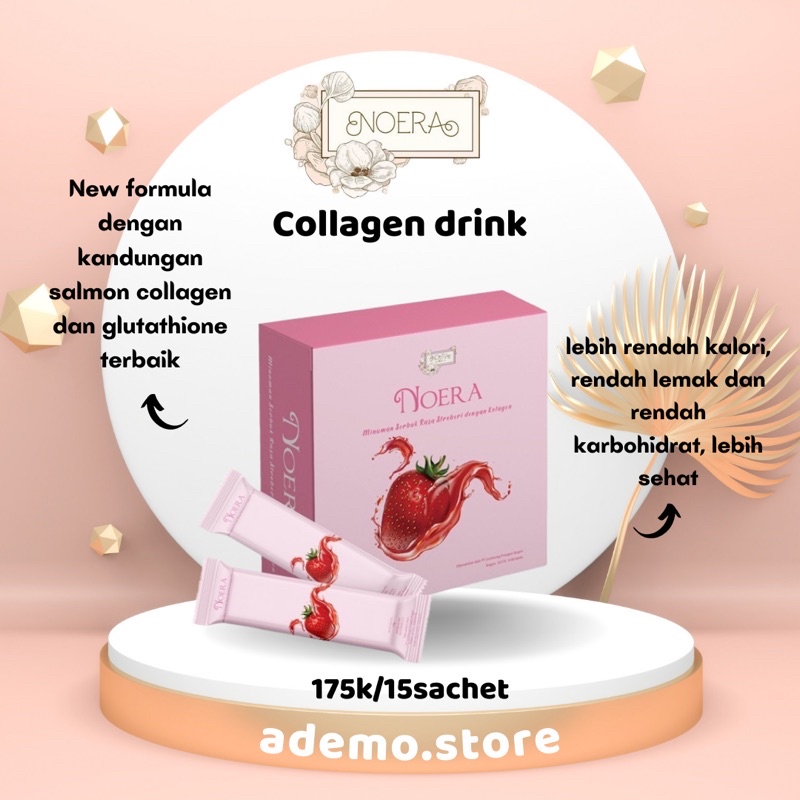 Jual Noera Collagen Drink Original (strwaberry, peach) | Shopee Indonesia