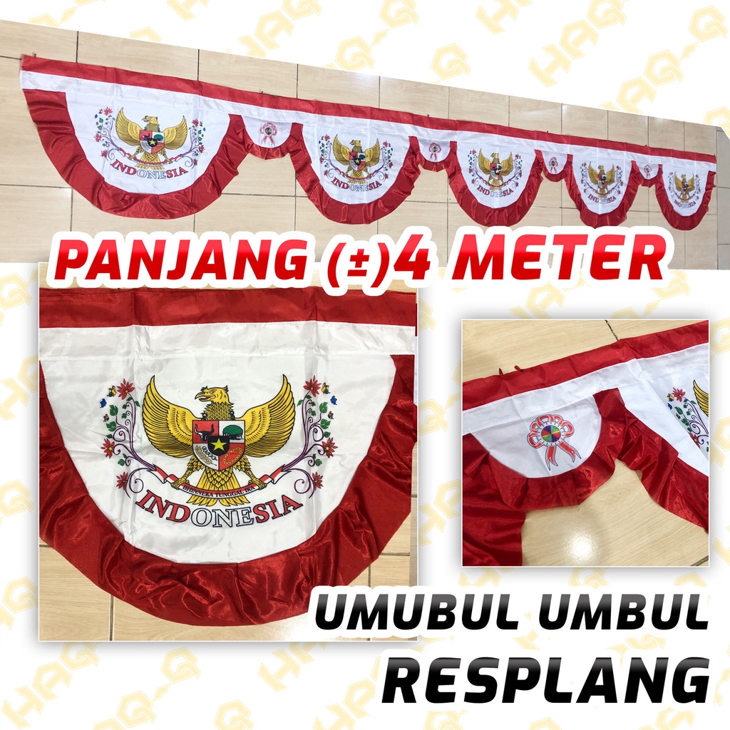 Jual BENDERA UMBUL UMBUL RESPLANG/BACKGROUND Garuda indonesia Bunga 5 Gelombang - umbul-umbul ...